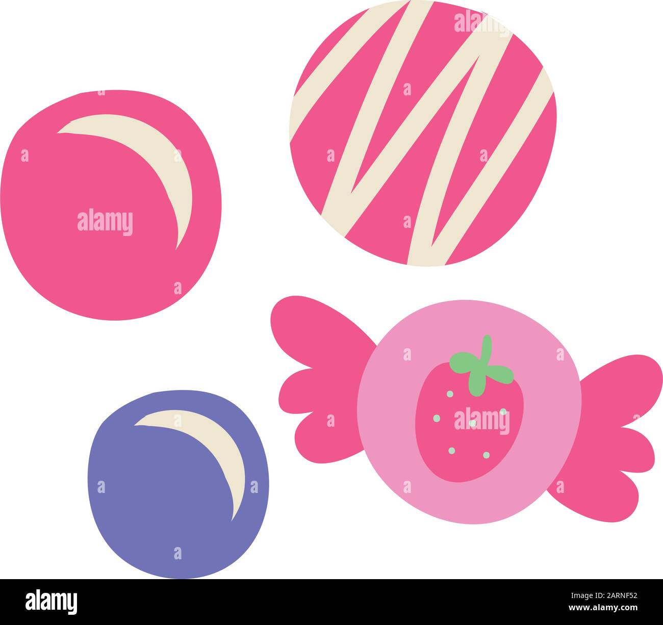 Bubble gum sweet candies Stock Vector Images - Alamy