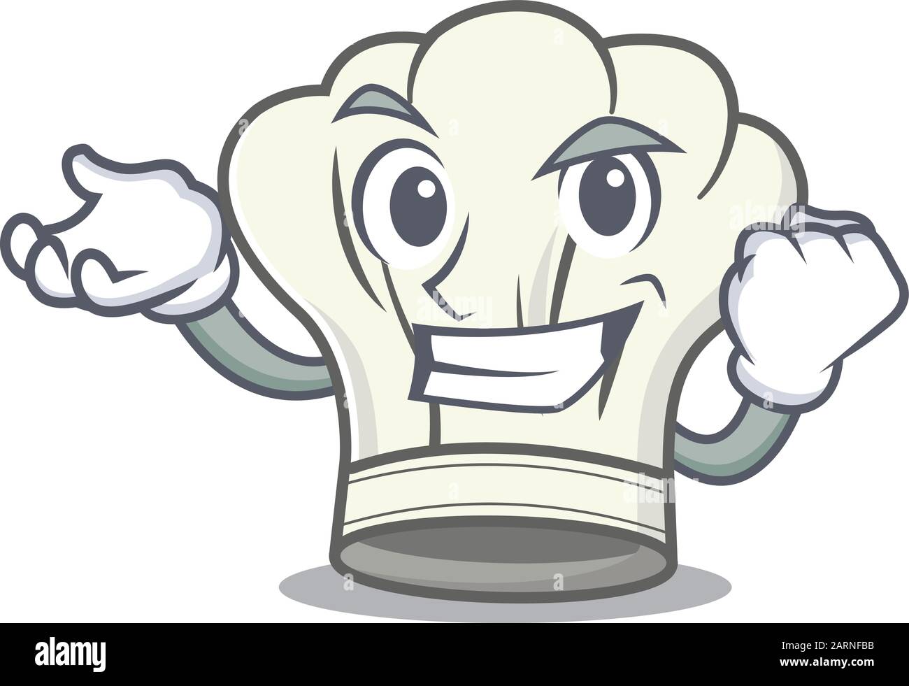 Happy confident Successful cook hat cartoon character style Stock ...