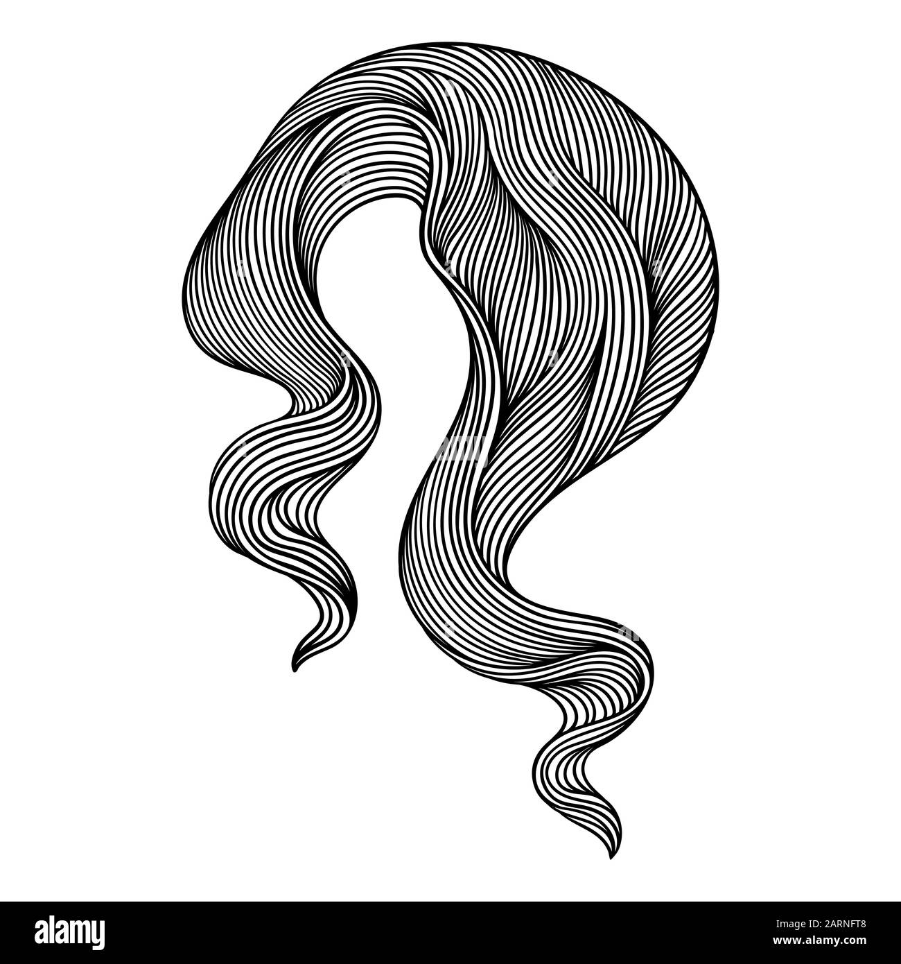 Water flow line drawing Cut Out Stock Images & Pictures - Alamy