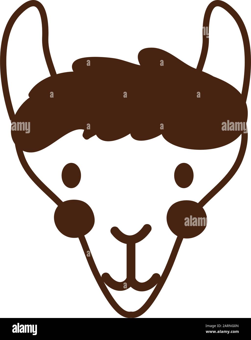 cute llama wild animal character icon Stock Vector Image & Art - Alamy