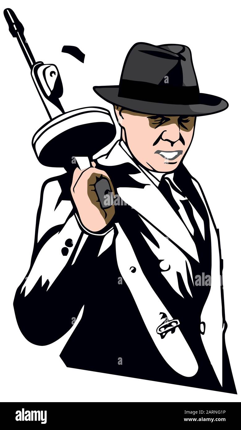 A man carrying a gun in a game in black Stock Photo - Alamy