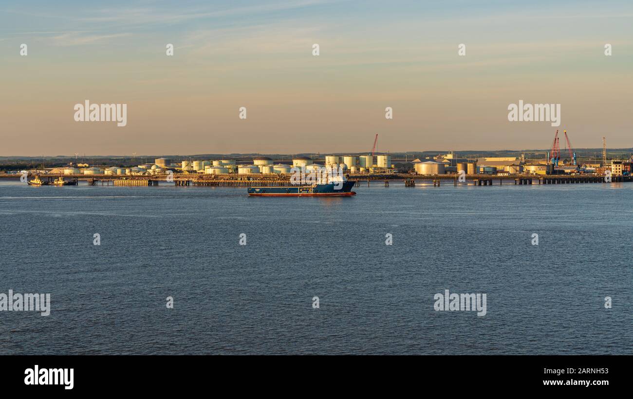 Near Immingham, North Lincolnshire, England, UK - May 14, 2019: View ...