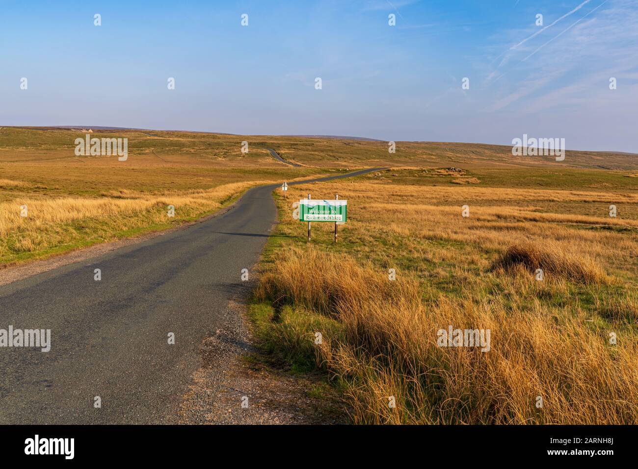 Near West Stonesdale, North Yorkshire, England, UK - May 15, 2019: Sign ...