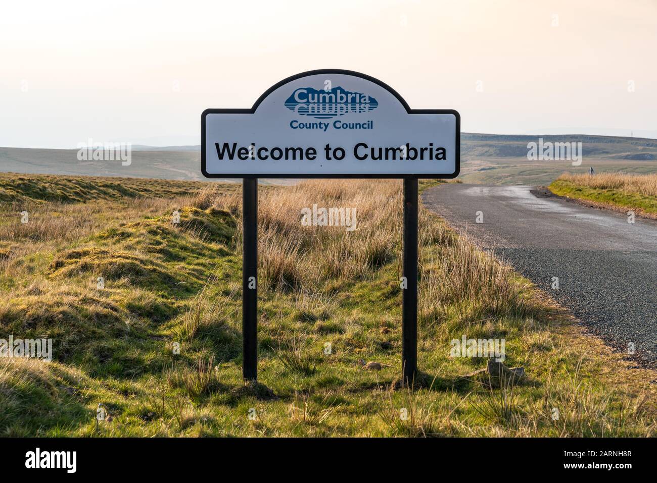 Welcome to england sign cumbria hi-res stock photography and images - Alamy