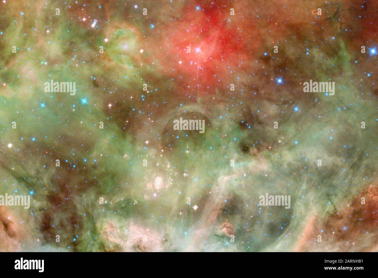 Universe scene with stars and galaxies in deep space showing the beauty ...