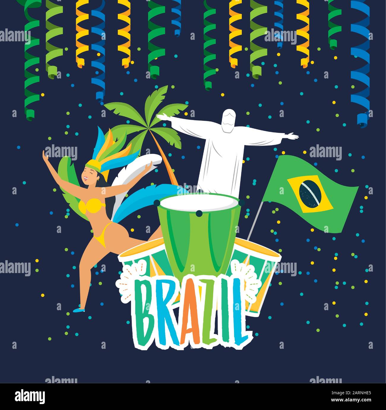 Carnival dancing tree Stock Vector Images - Alamy