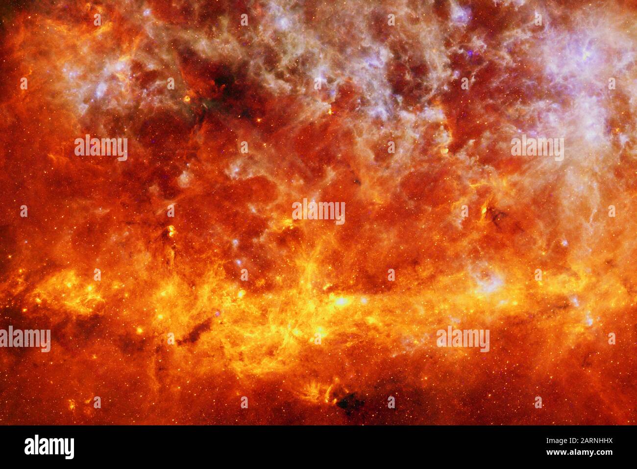 Nebulae and stars in outer space, glowing mysterious universe. Elements ...