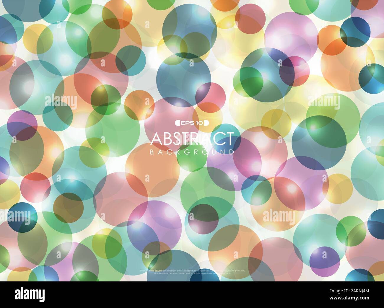 Abstract colorful bubbles pattern design of geometric with glitters ...