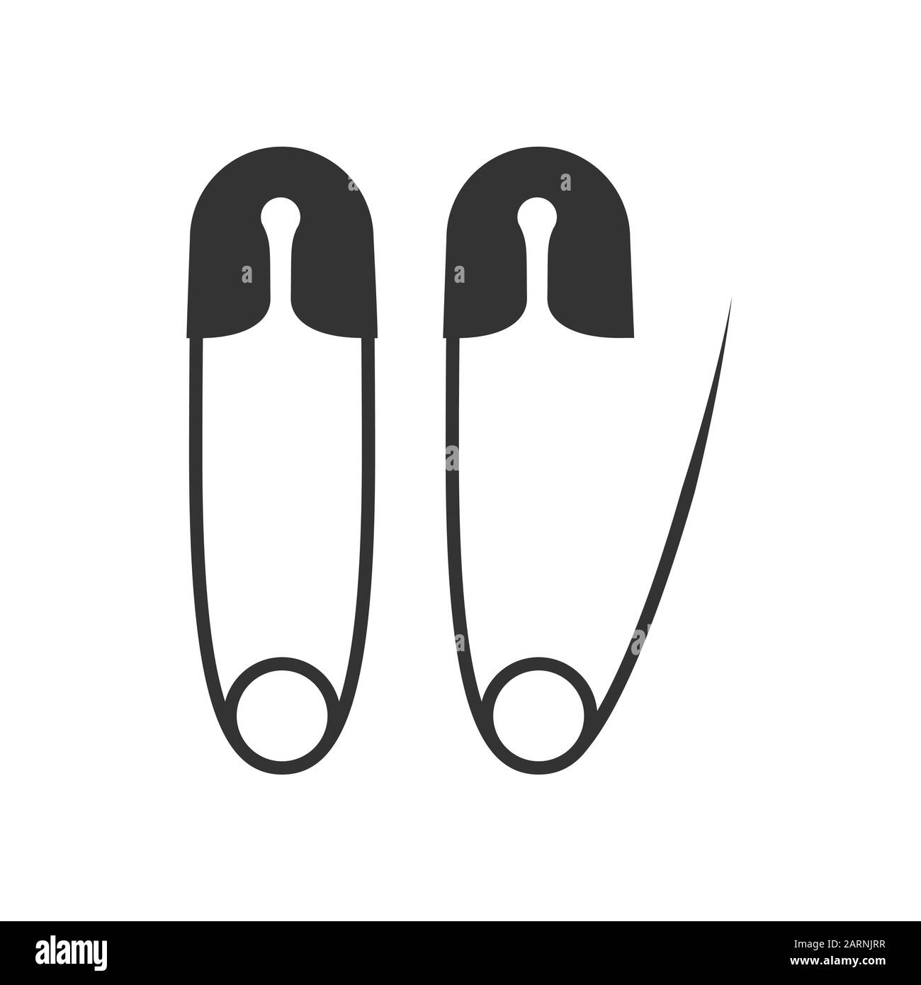 Open and closed pin icon for websites and apps. Isolated on a white ...