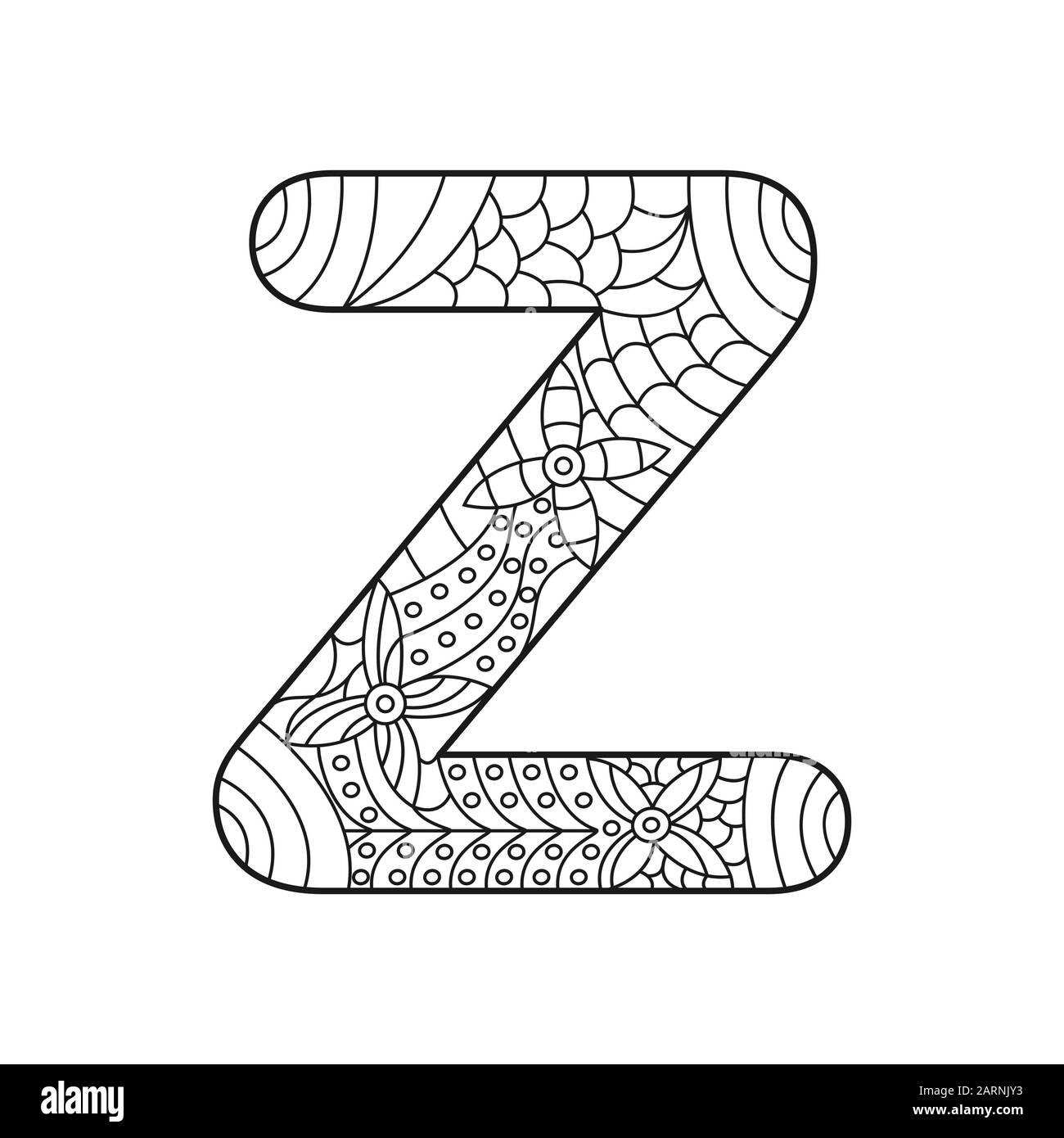 Alphabet coloring Stock Vector Images - Alamy