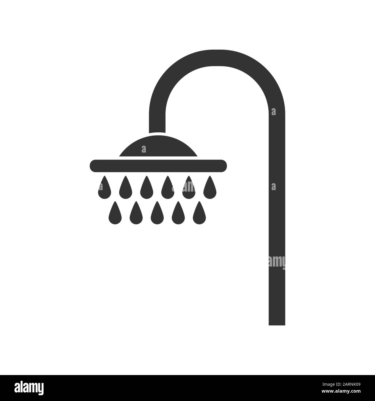 Shower icon for websites and apps. Isolated on a white background ...