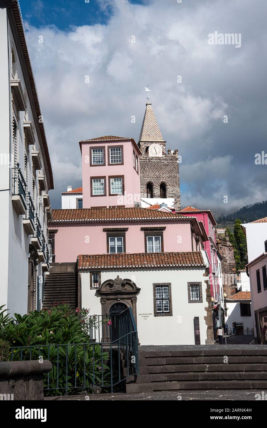 The varied architecture of the city of Funchal reflects its Portuguese ...