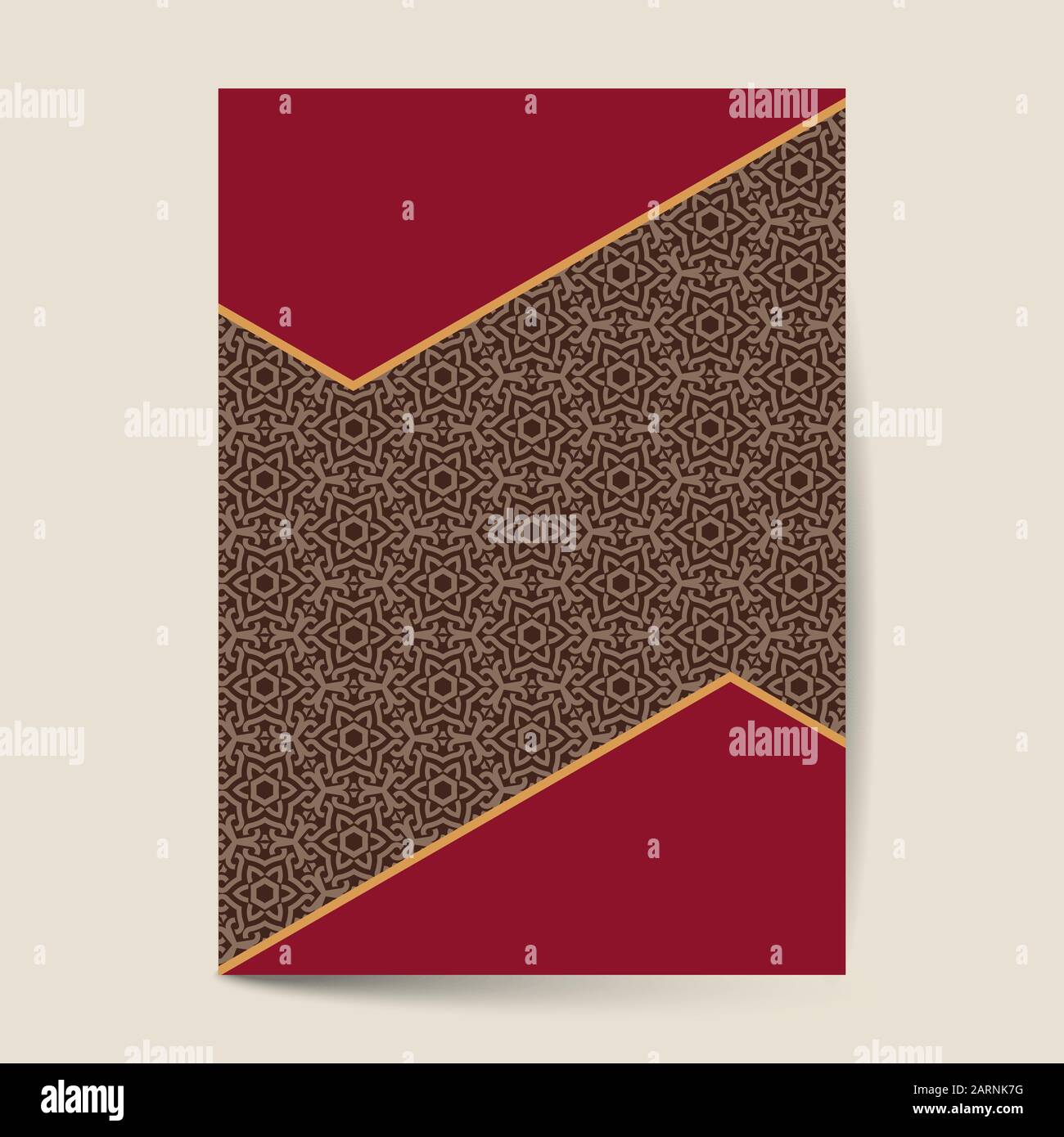 luxury ornate page cover with ornamental pattern template for design ...