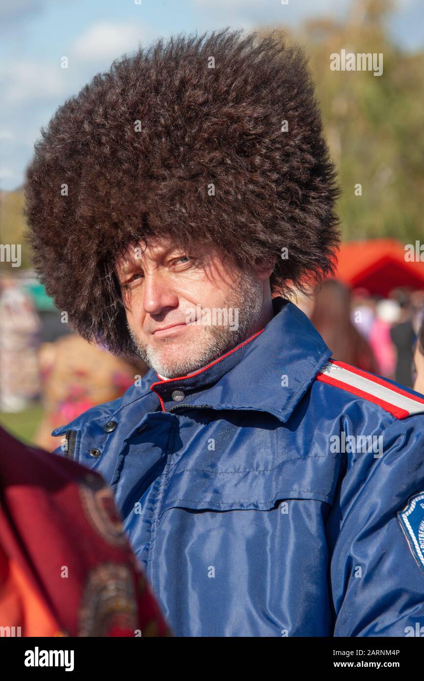 Moscow, Russia-October 1, 2016: descendants of the Cossacks at the fair ...