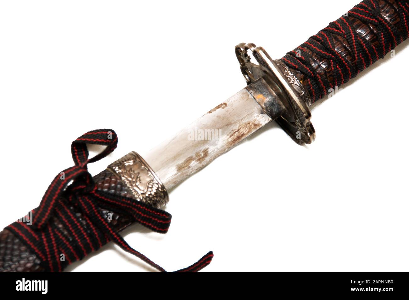 Samurai sword in scabbard, isolate on white background Stock Photo - Alamy
