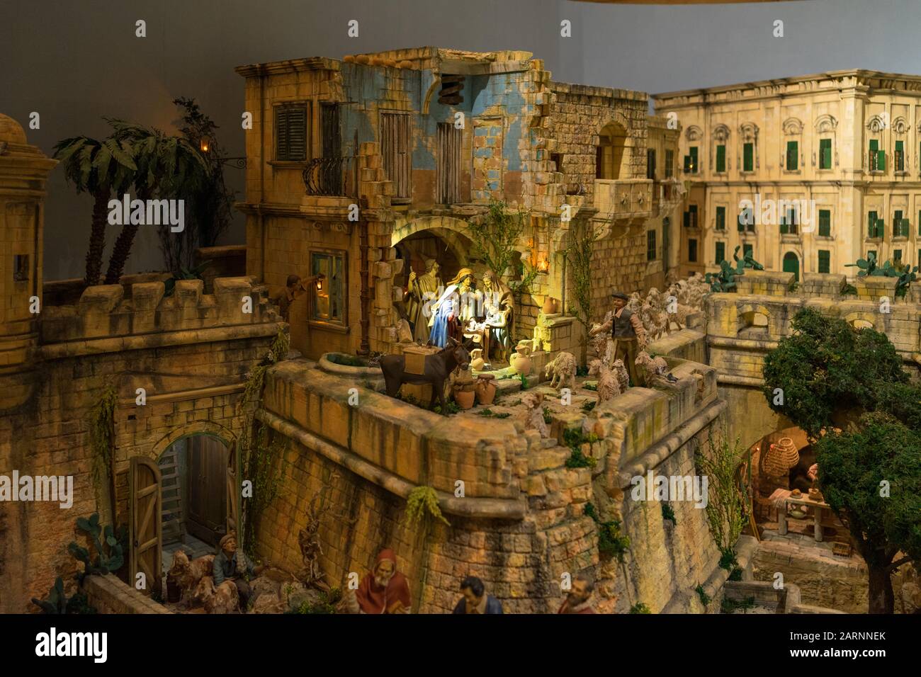 Rome, Italy - Jan 3, 2020: Christmas Nativity scene Basilica of Saint ...