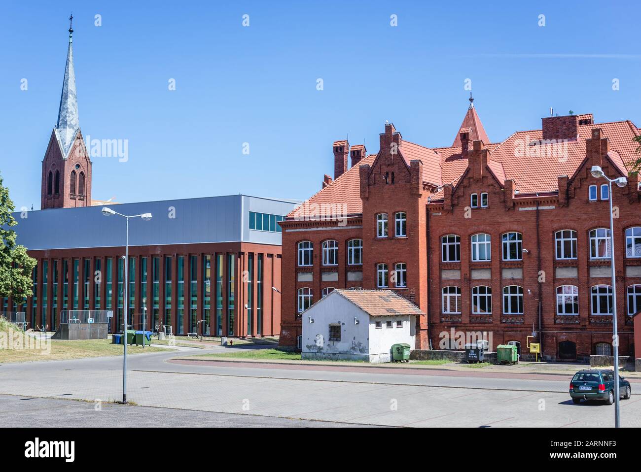 Tower of Orthodox church, Gryf Arena recreation and sports center and ...