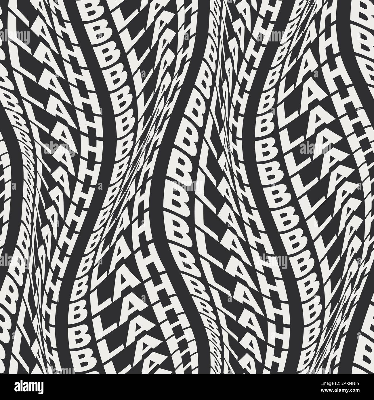 Warped words wavy type bold 60s seamless pattern Stock Vector Image ...