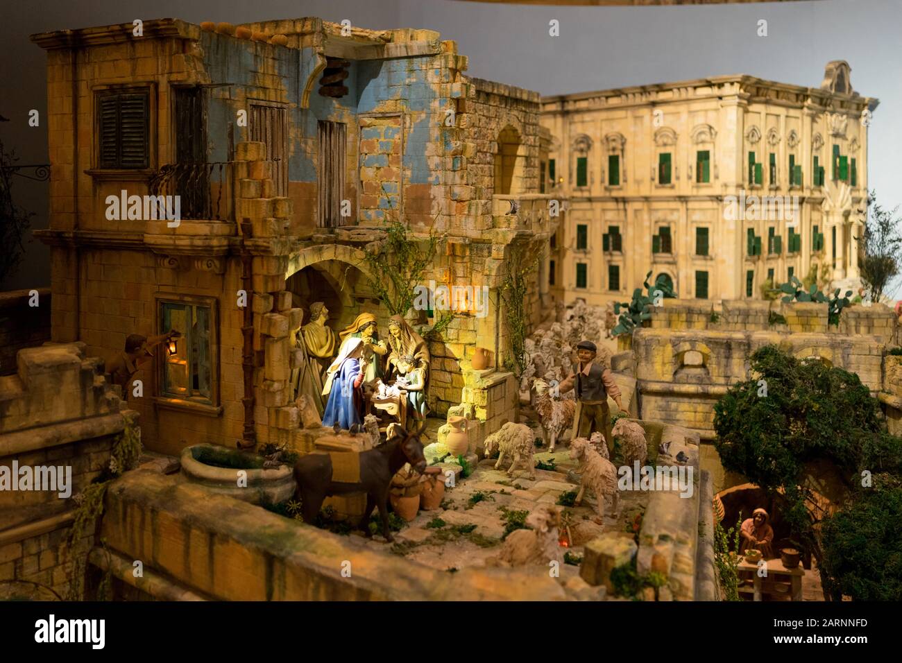 Rome, Italy - Jan 3, 2020: Christmas Nativity scene Basilica of Saint ...