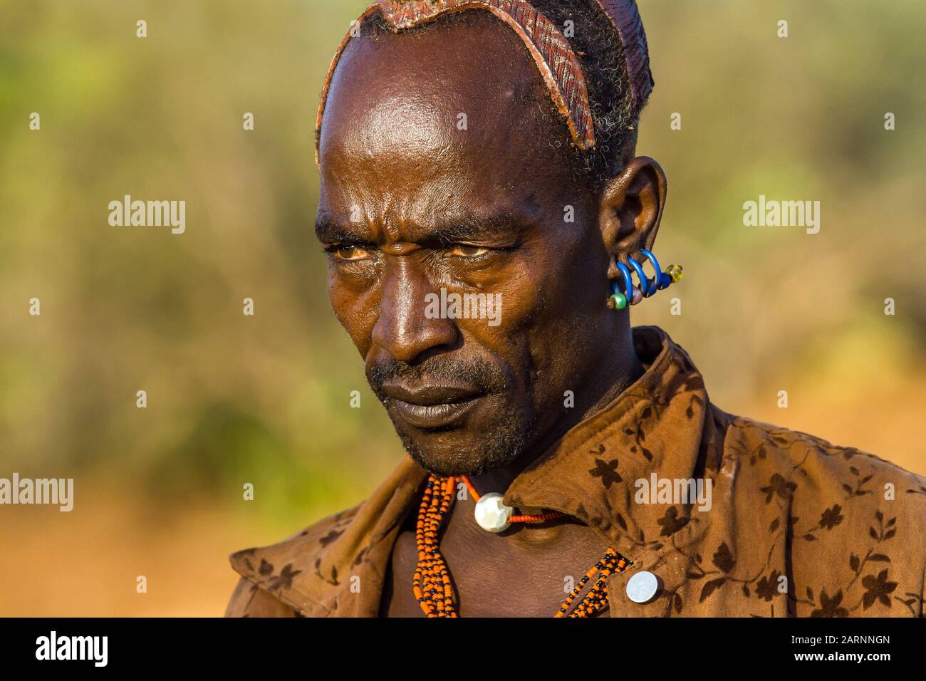 Portrait of a Hamer warrior. The Hamar are seriously pre-occupied with ...