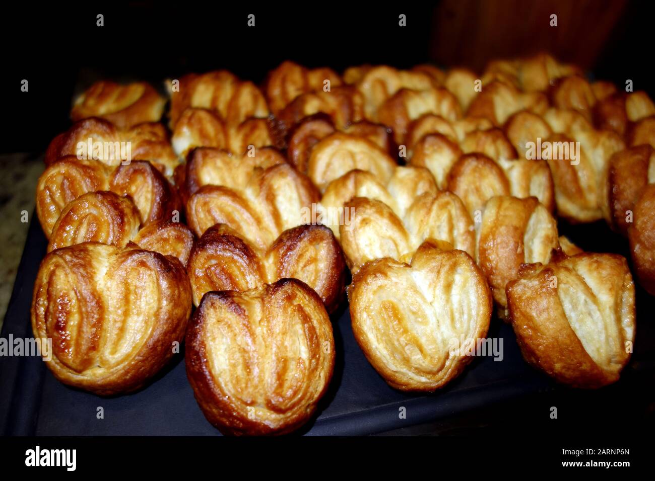 Small French Puff Pastry Palmiers (Elephants Ears) in the Breakfast ...