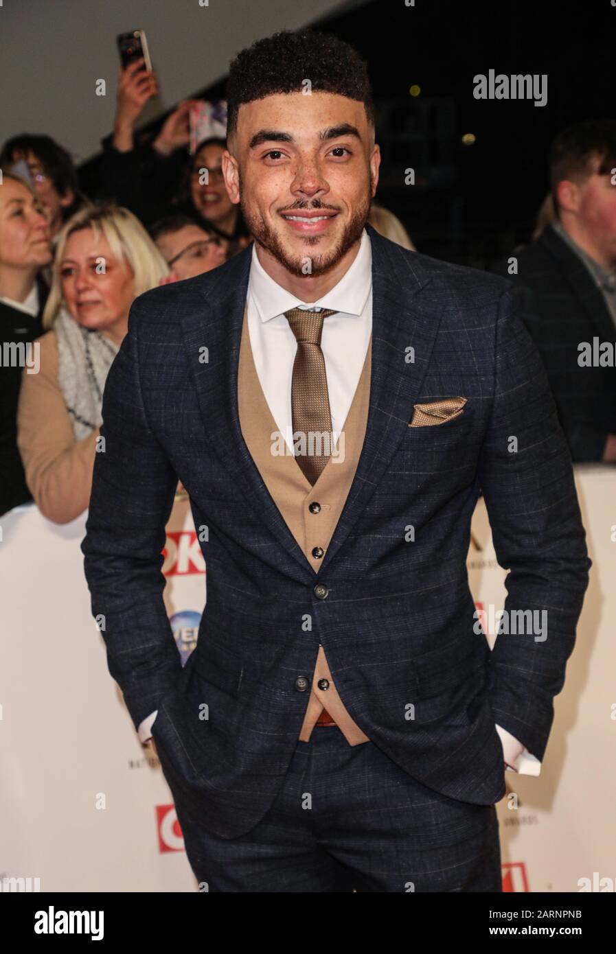 Jurrell Carter attends the National Television Awards 2020 at The O2 ...