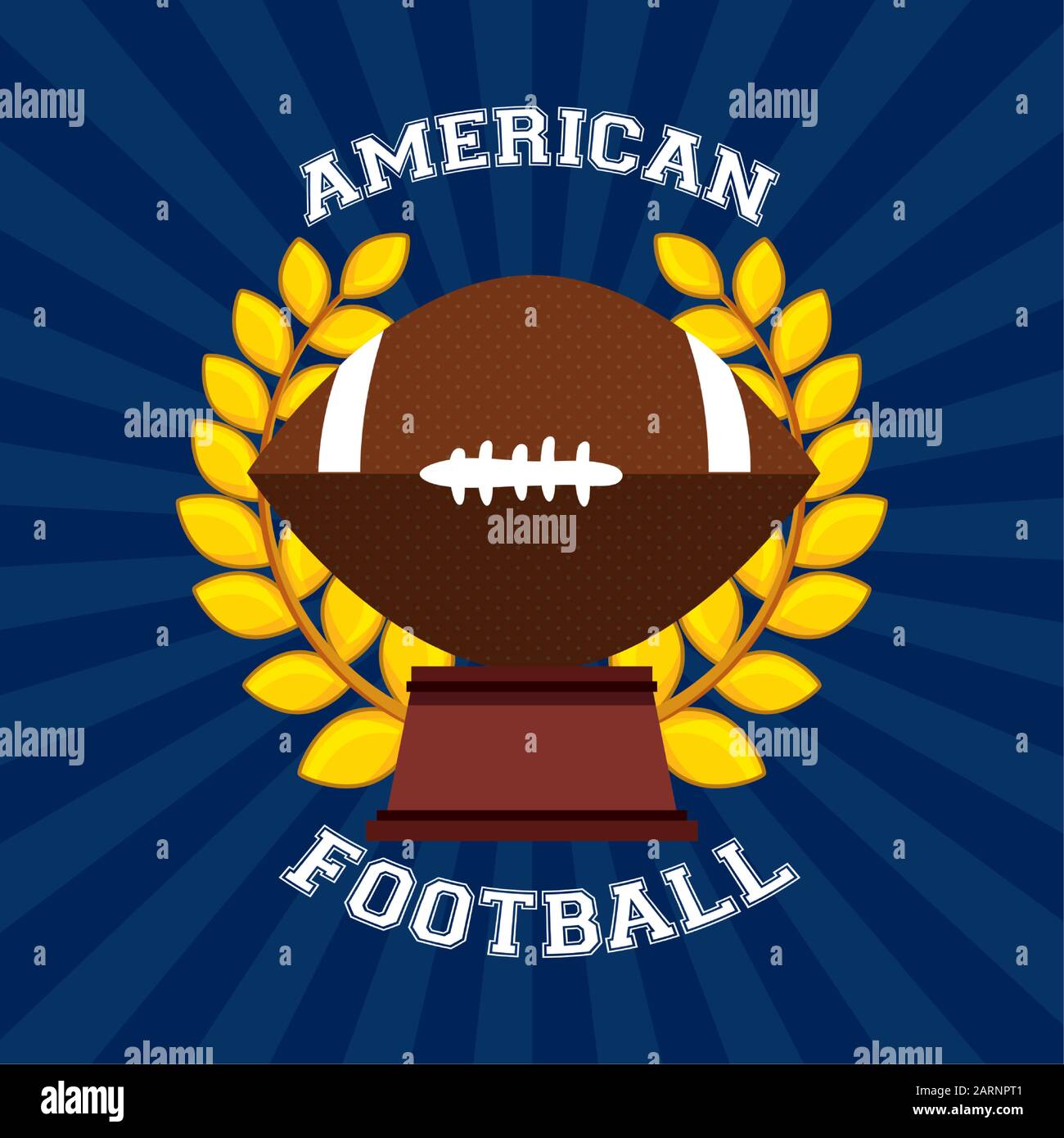 american football sport poster with trophy balloon Stock Vector Image ...
