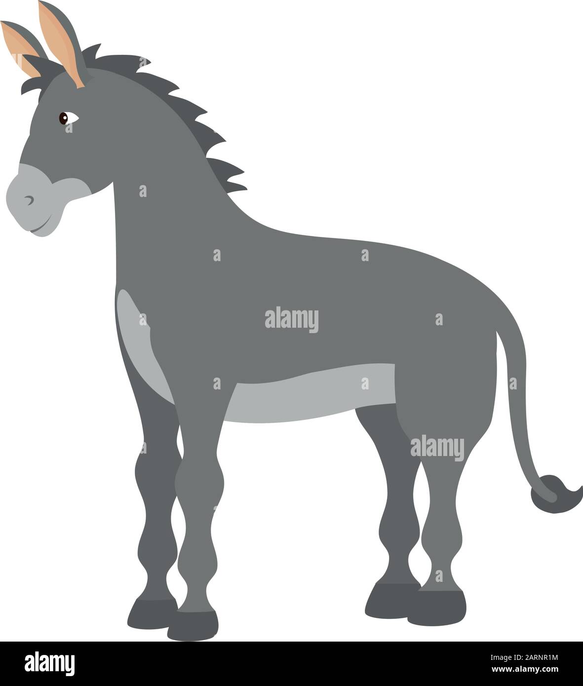 cute mule farm animal character Stock Vector Image & Art - Alamy