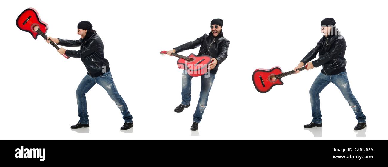 Man smashing guitar hi-res stock photography and images - Alamy