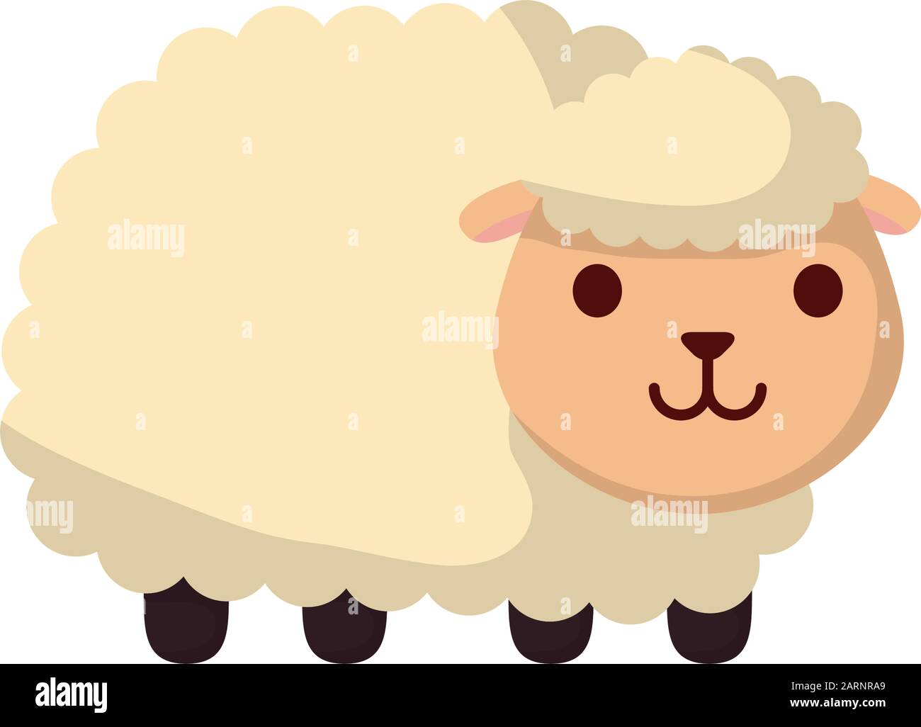 cute sheep farm animal character Stock Vector Image & Art - Alamy