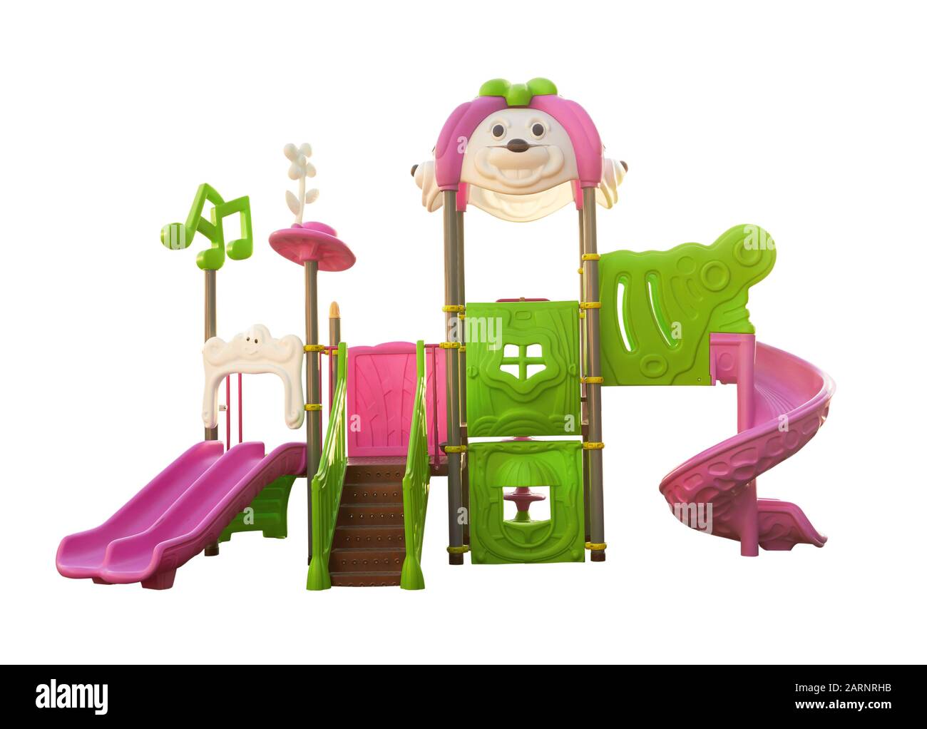 Colorful playground for children isolated on white Stock Photo - Alamy