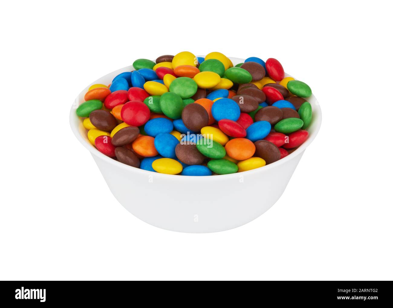 colorful chocolate buttons isolated on white background Stock Photo - Alamy