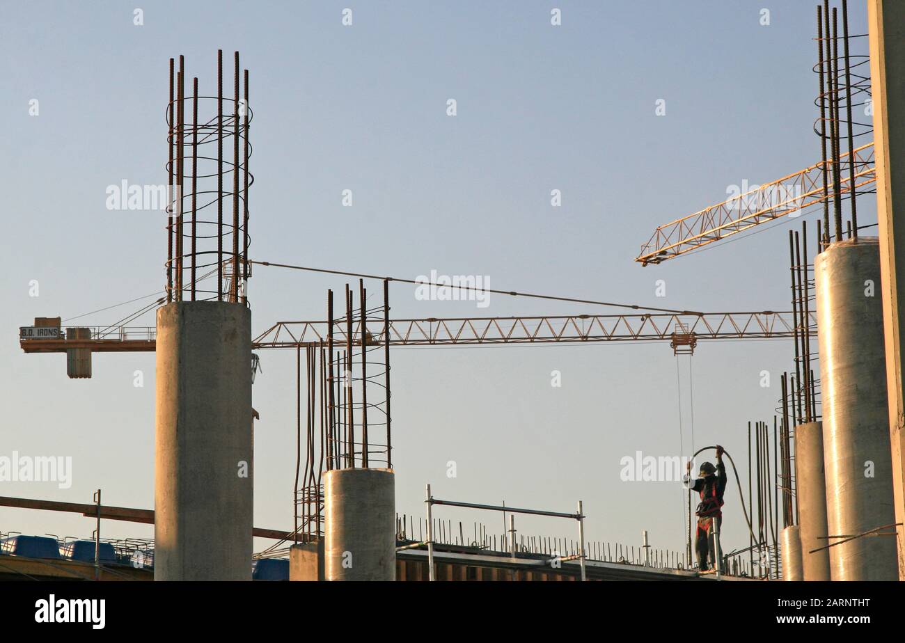 The villa mall when it began with construction during initial building ...