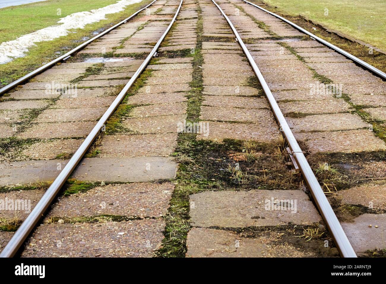 Close up tram rails hi-res stock photography and images - Alamy