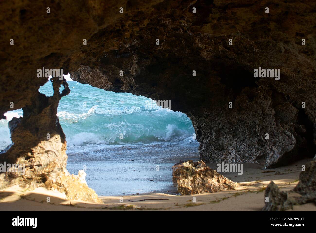 A coastal limestone cave at the Indian Ocean, Tanzania Stock Photo - Alamy