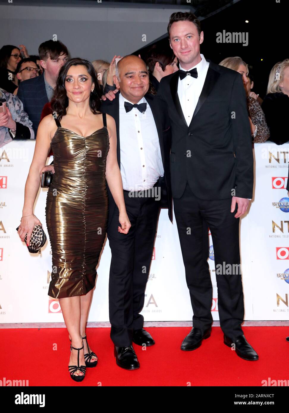Rebecca Sarker, Bhasker Patel and Jonny McPherson attending the ...