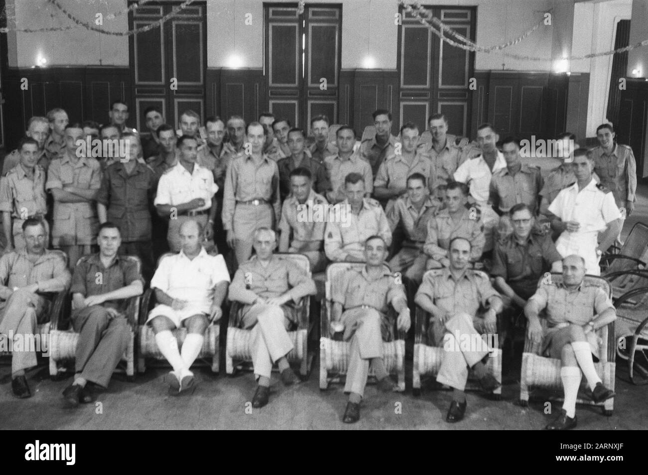 Group photo of officers of various army parts Date: December 1948 ...
