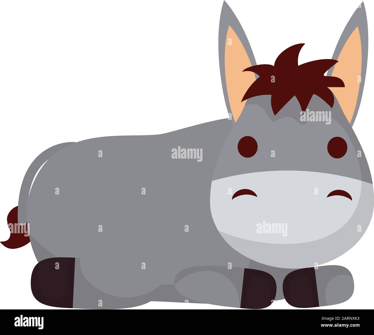 cute mule farm animal character Stock Vector Image & Art - Alamy