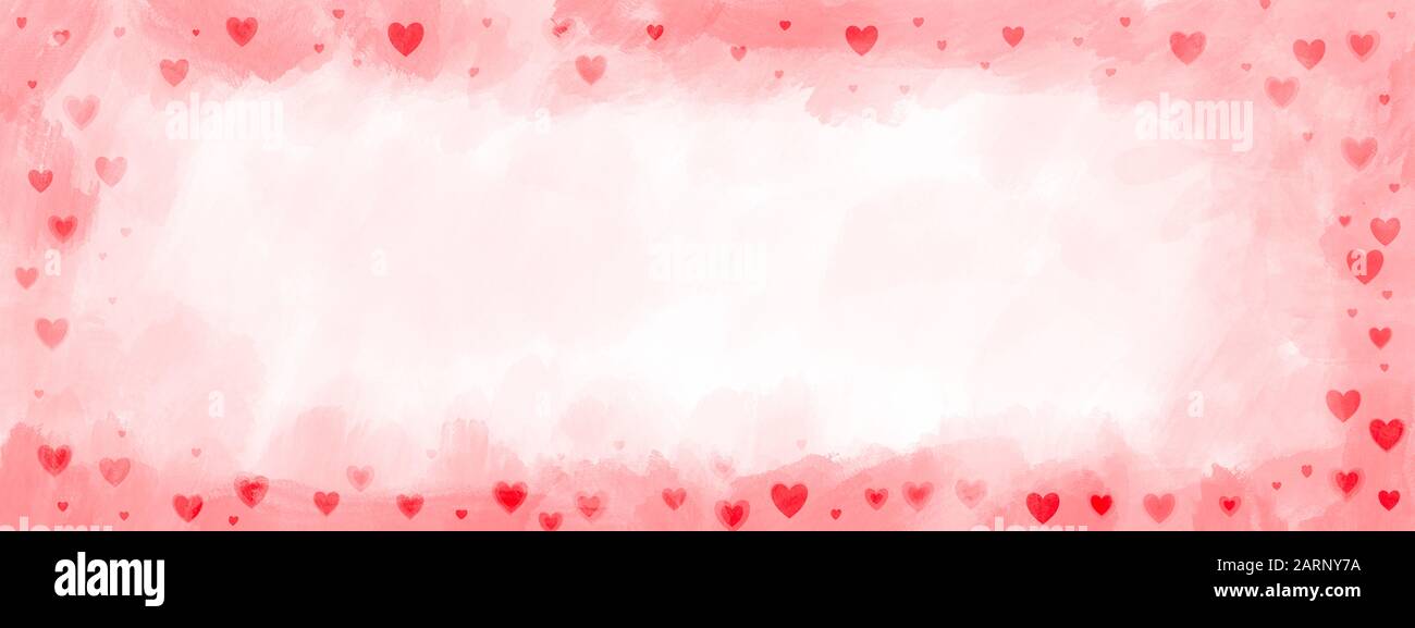 Red and pink colored romantic heart shaped frame background for ...