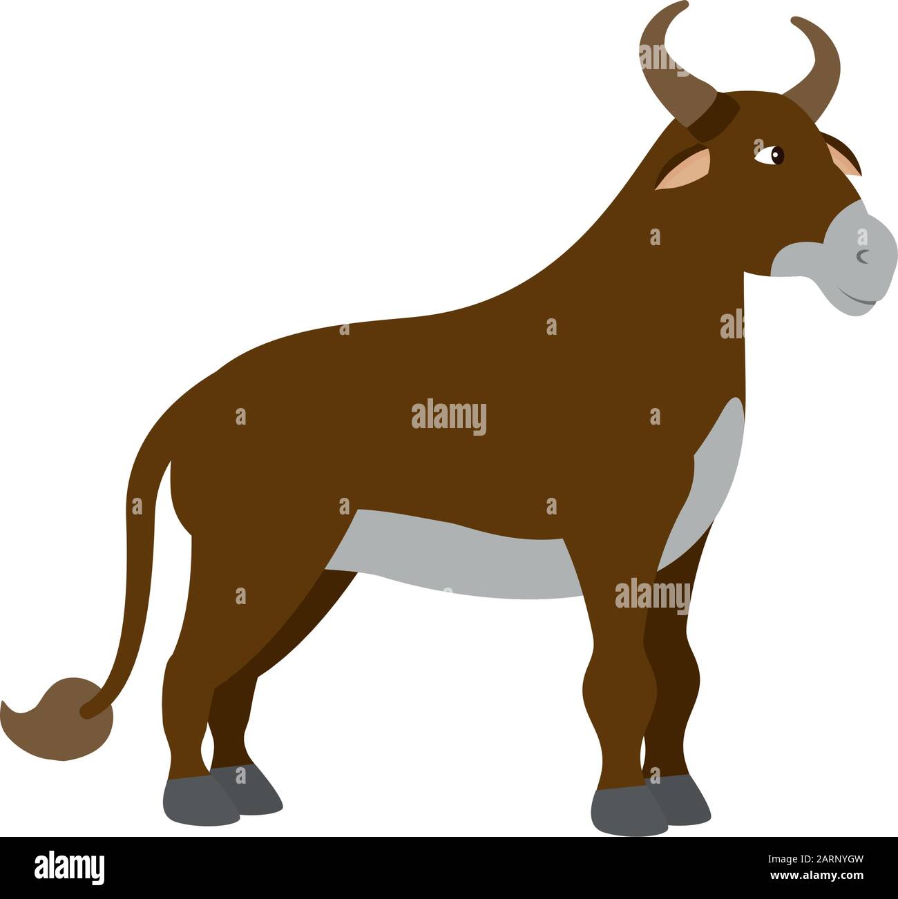 cute ox farm animal character Stock Vector Image & Art - Alamy