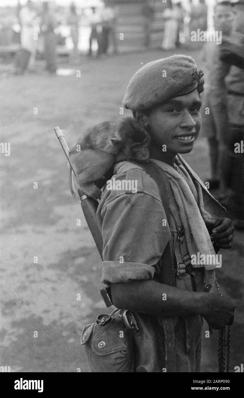 Arrival Corps Special Troops (KST) at Priok [soldier of the KST with ...