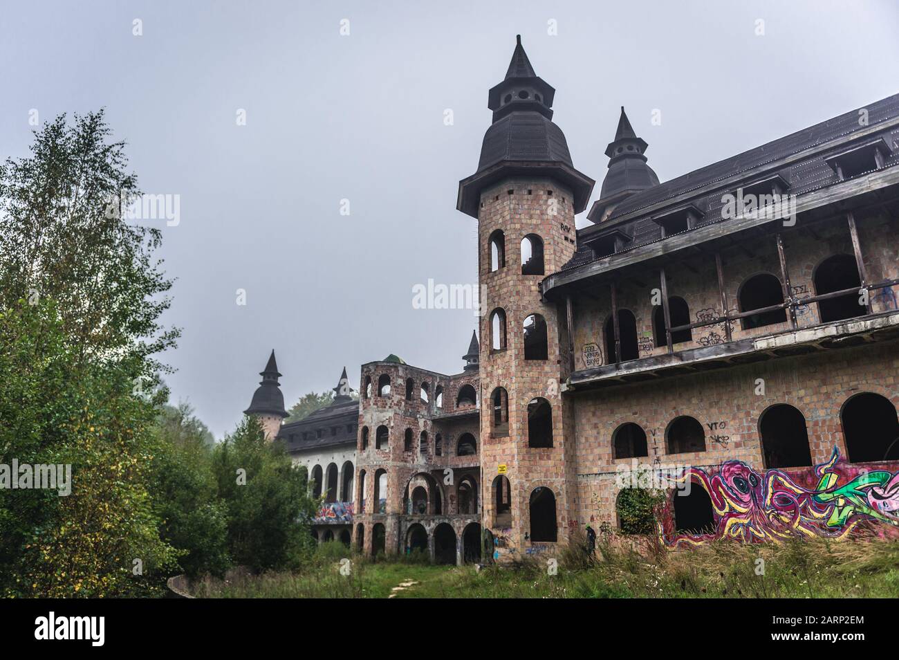 Unfinished castle - unofficial tourist attraction in Lapalice village ...