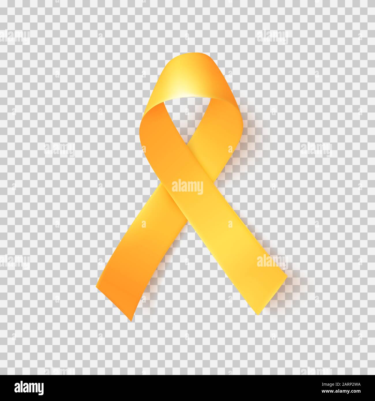 Realistic gold ribbon. World childhood cancer symbol 15th of february ...