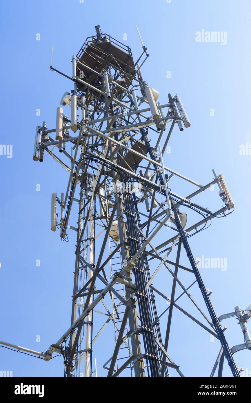 Telecommunications Transmitter Mast Stock Photo - Alamy