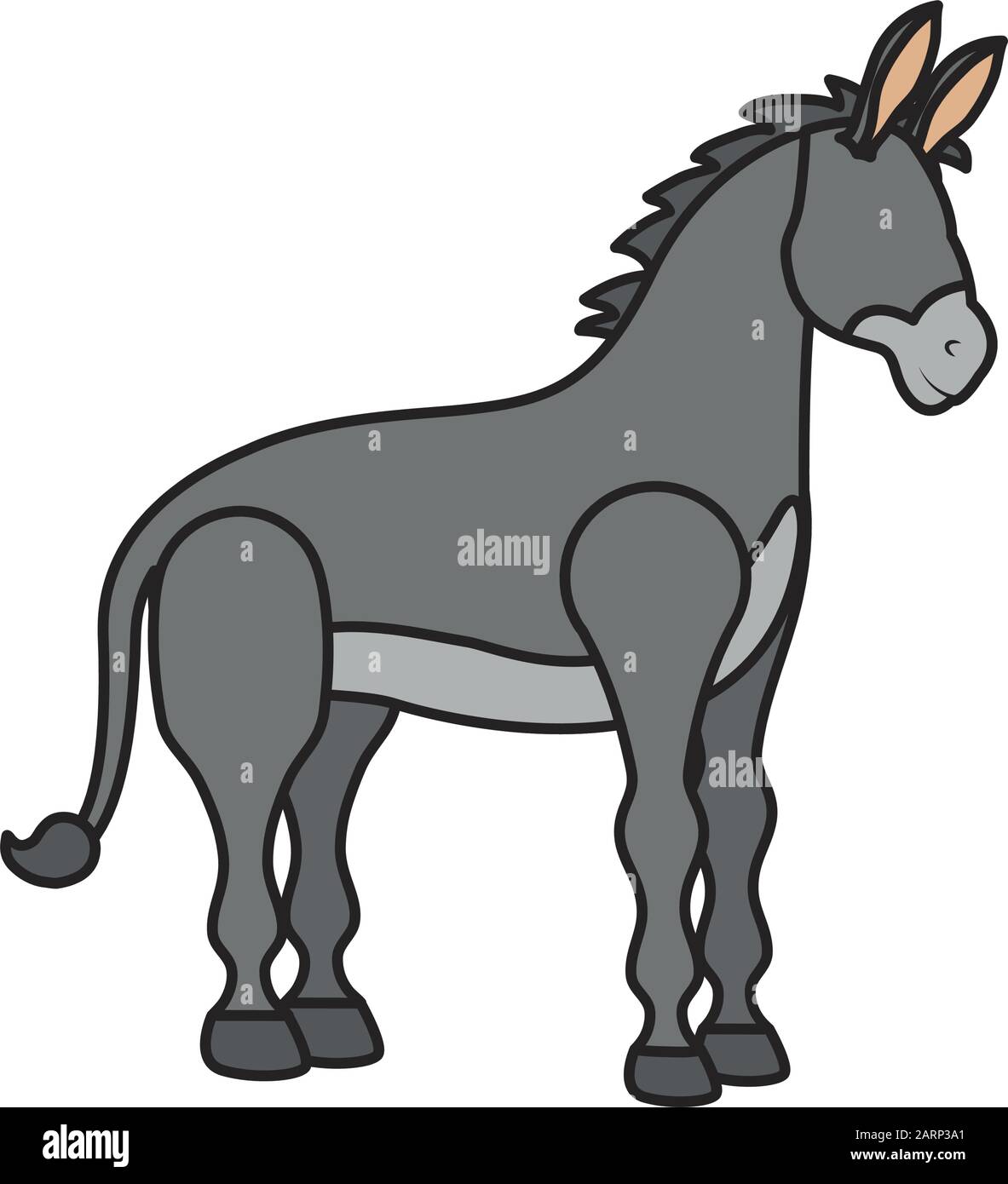 cute mule farm animal character Stock Vector Image & Art - Alamy