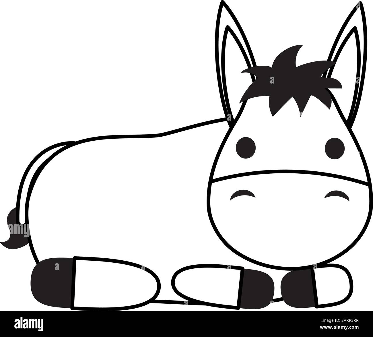 cute mule farm animal character Stock Vector Image & Art - Alamy