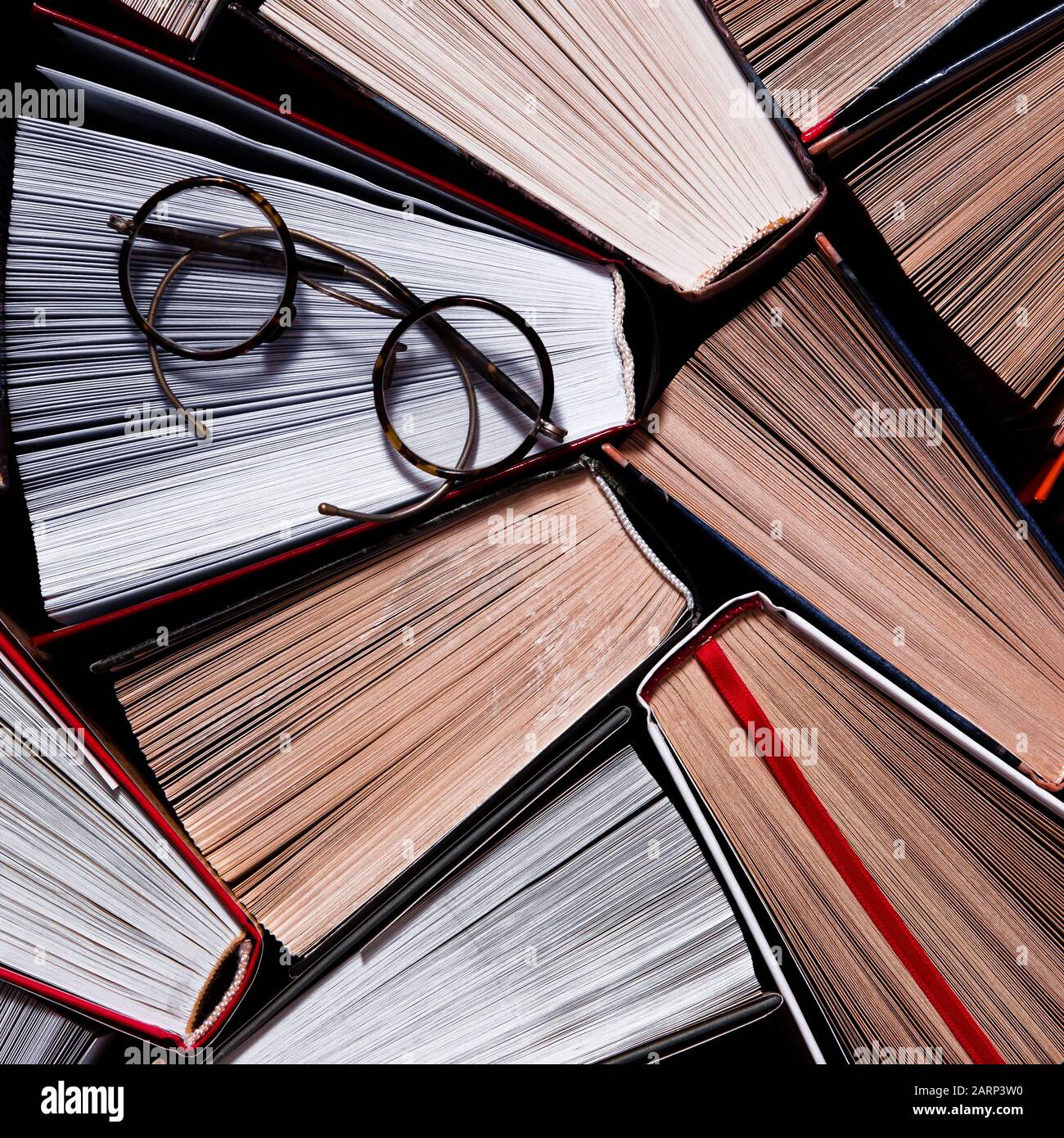 Lots of books pages hi-res stock photography and images - Alamy