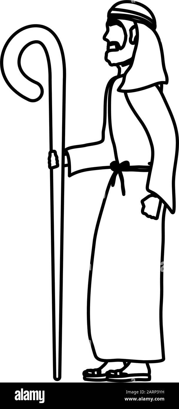 saint joseph father manger character Stock Vector Image & Art - Alamy