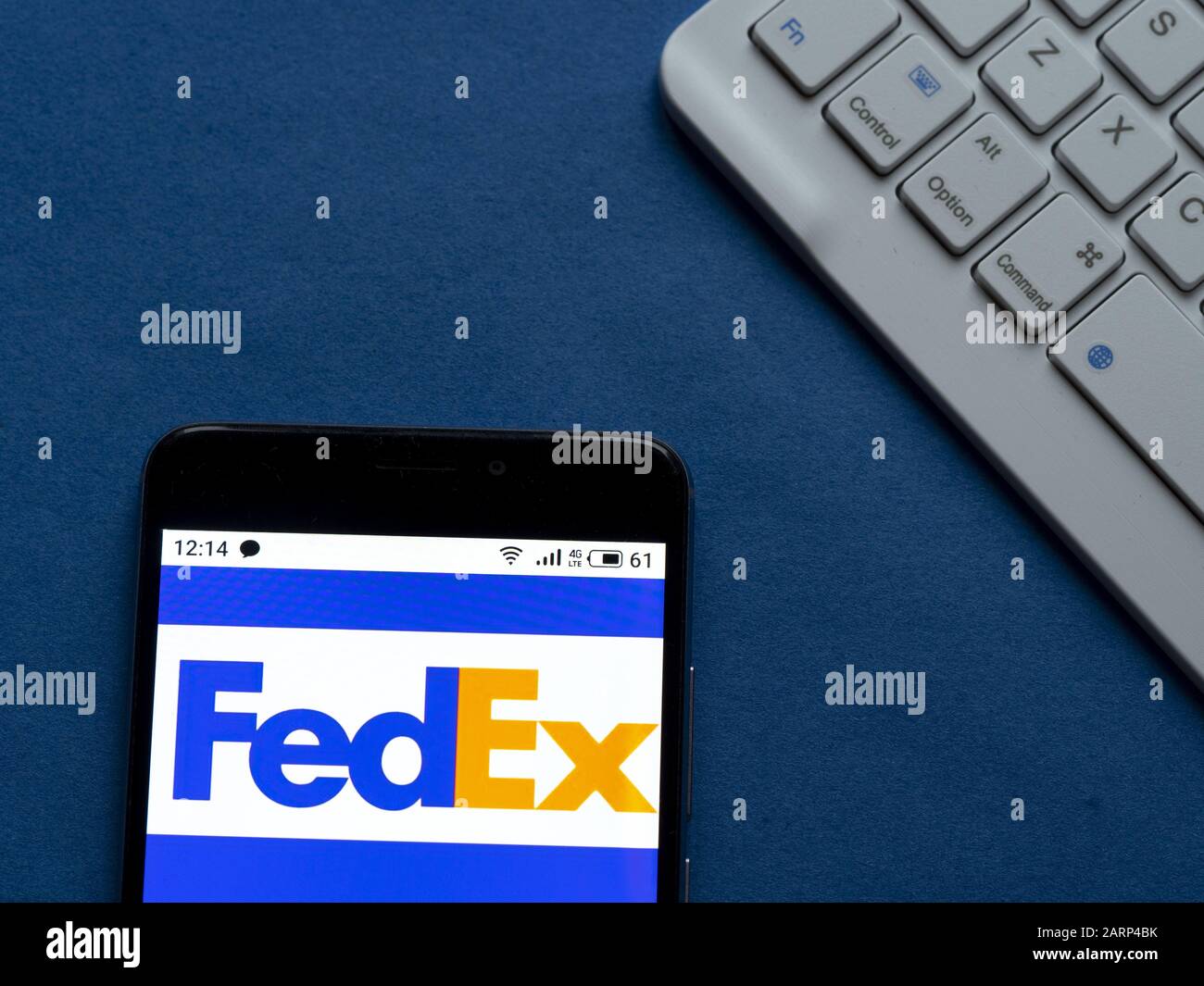 Ukraine. 29th Jan, 2020. In this photo illustration a FedEx Corporation ...