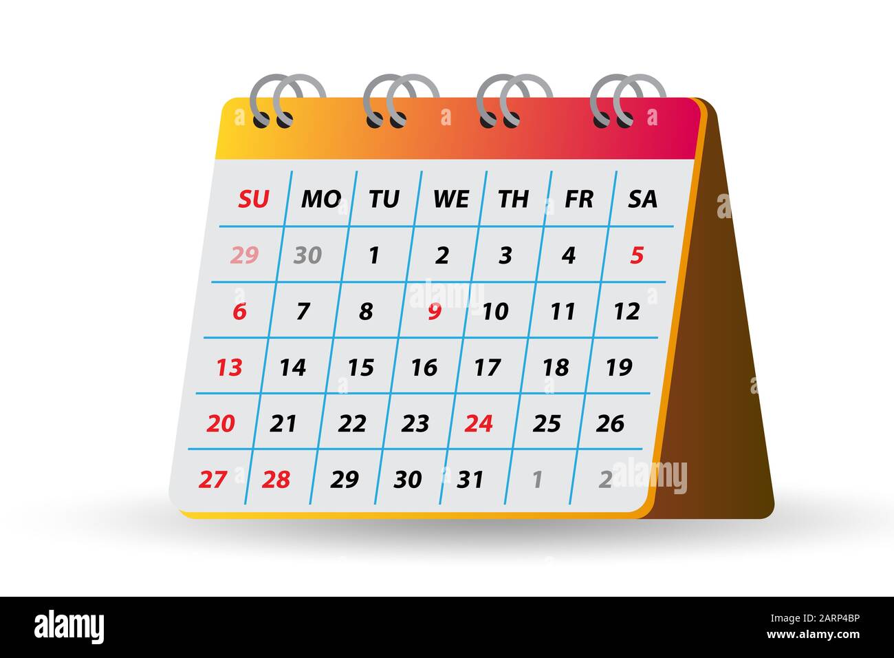 The calendar concept for planning purposes - 3d rendering Stock Photo ...